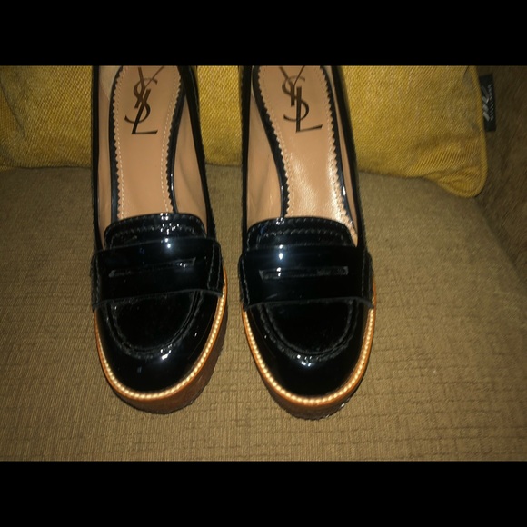 Yves Saint Laurent | Shoes | Ysl Patent Leather Wedge Shoe | Poshmark